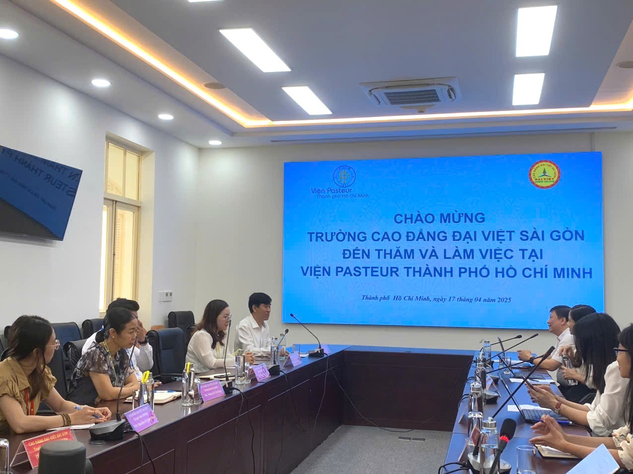 VIỆN PASTEUR THÀNH PHỐ HỒ CHÍ MINH ĐÓN TIẾP VÀ LÀM VIỆC VỚI TRƯỜNG CAO ĐẲNG ĐẠI VIỆT SÀI GÒN VỀ ...